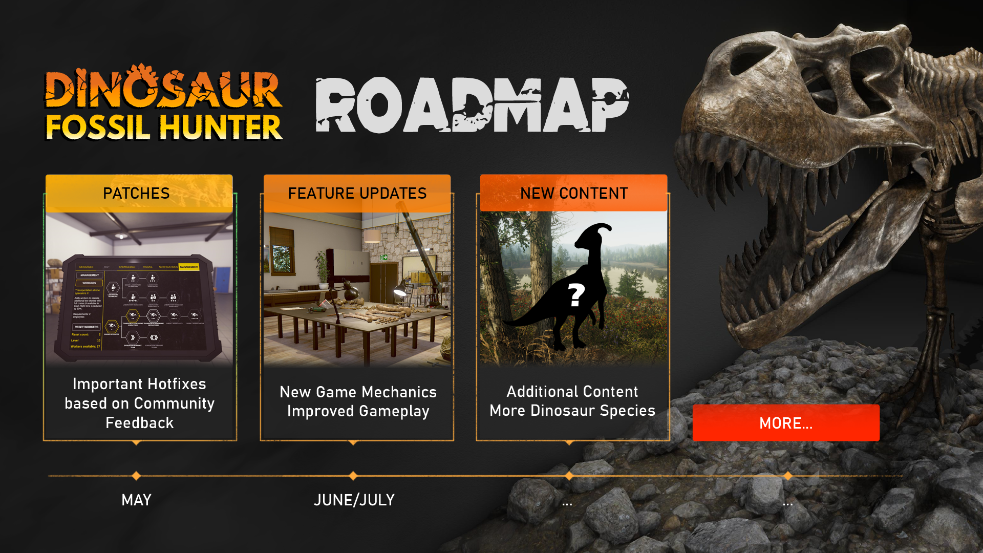 Dinosaur Fossil Hunter: Roadmap & First Update – Pyramid Games